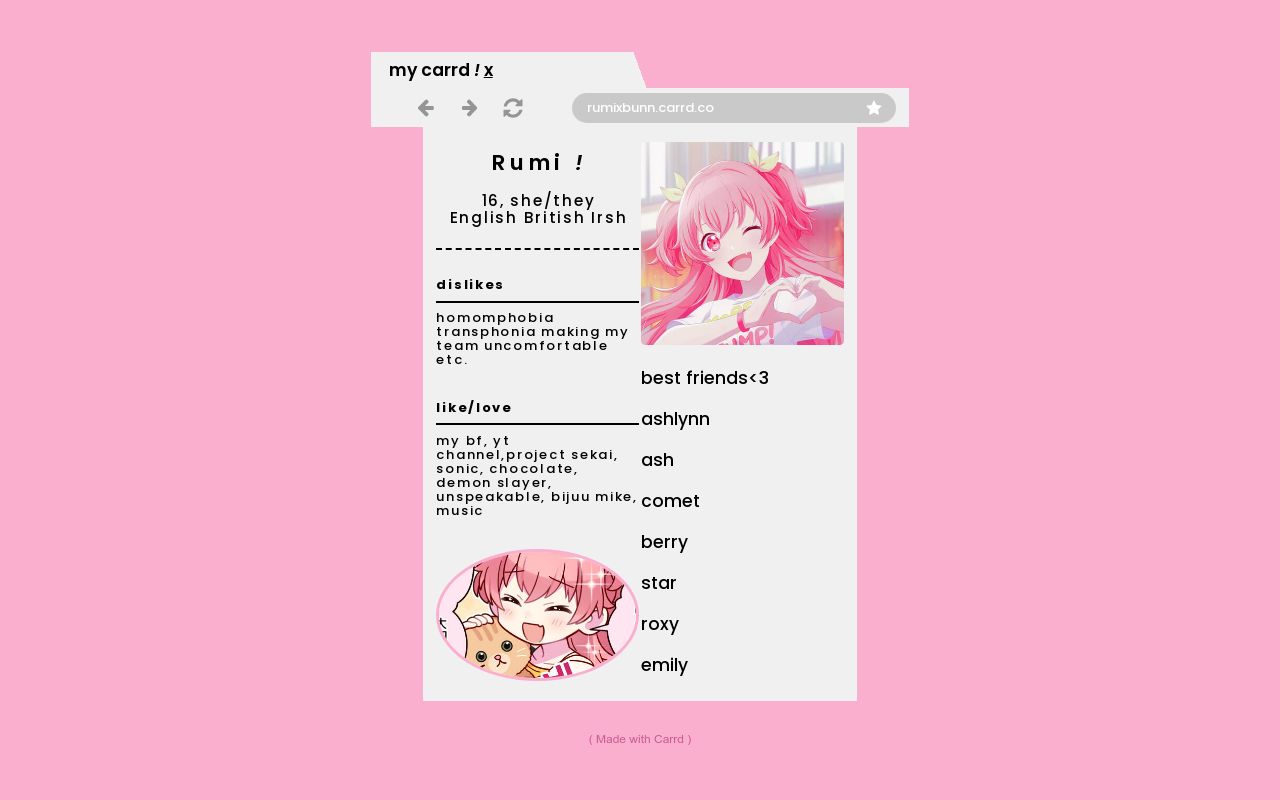 rumi carrd